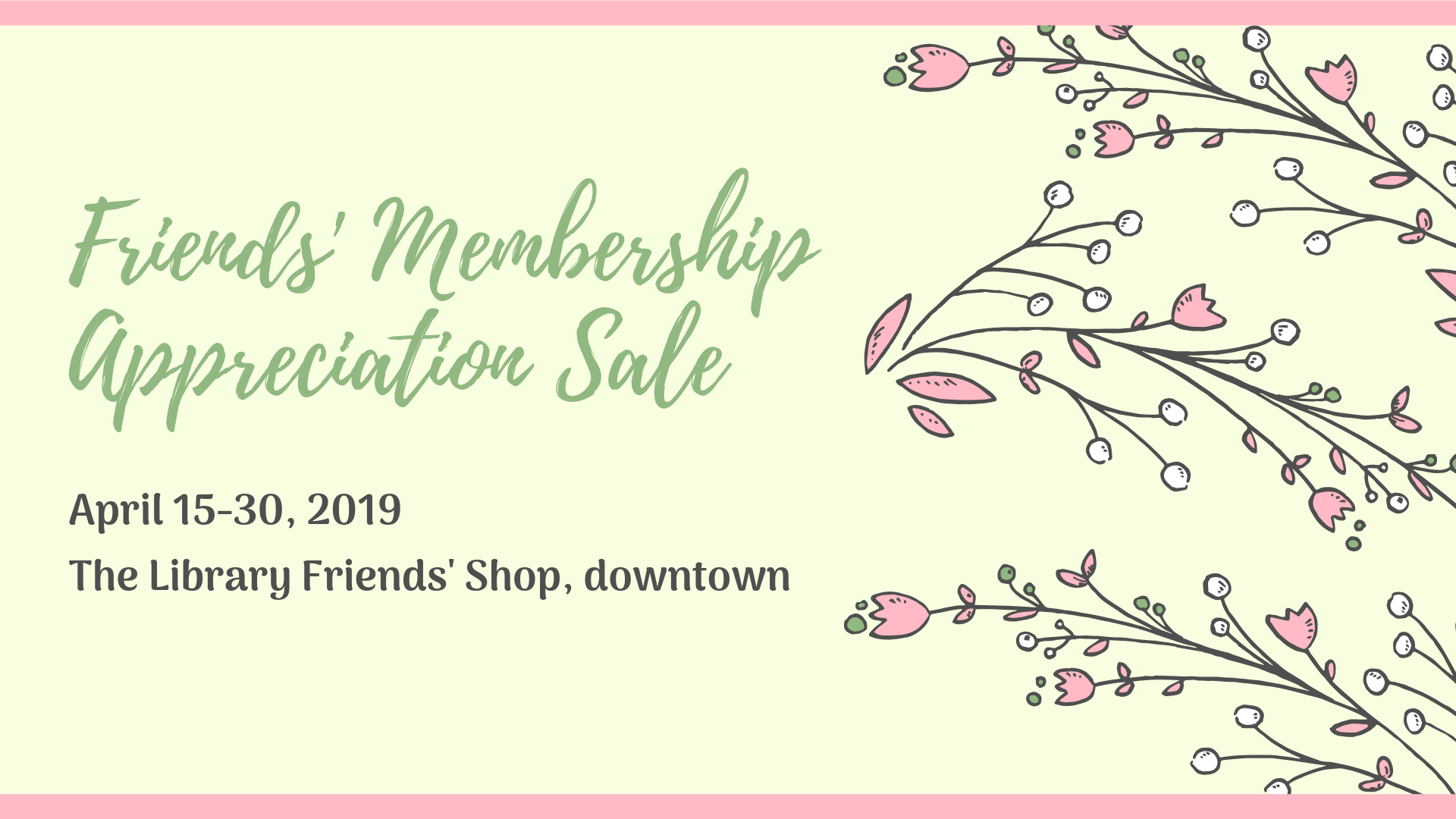 Friends Membership Appreciation Sale – The Friends of the Public Library